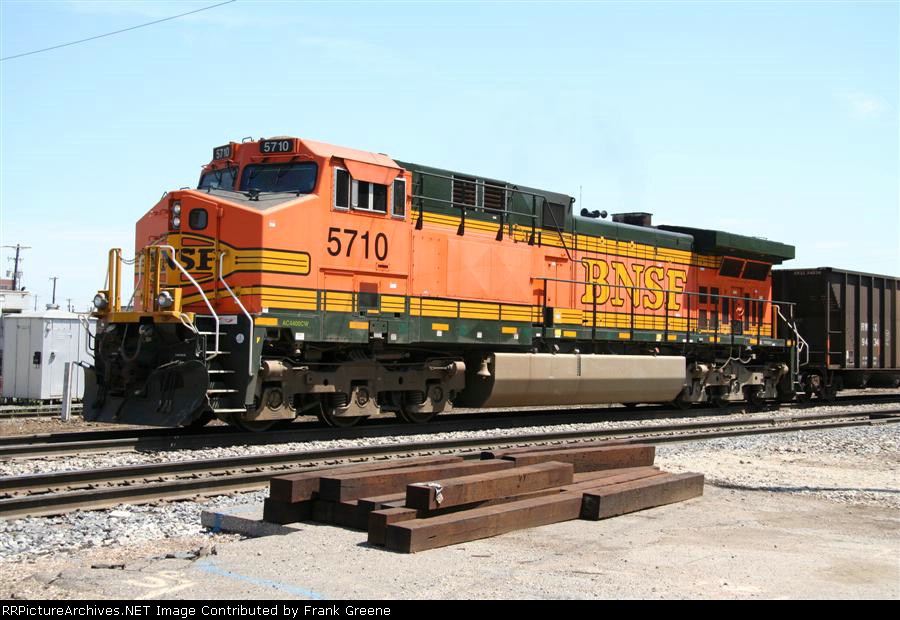 BNSF 5710 DPU on Scherer coal train.